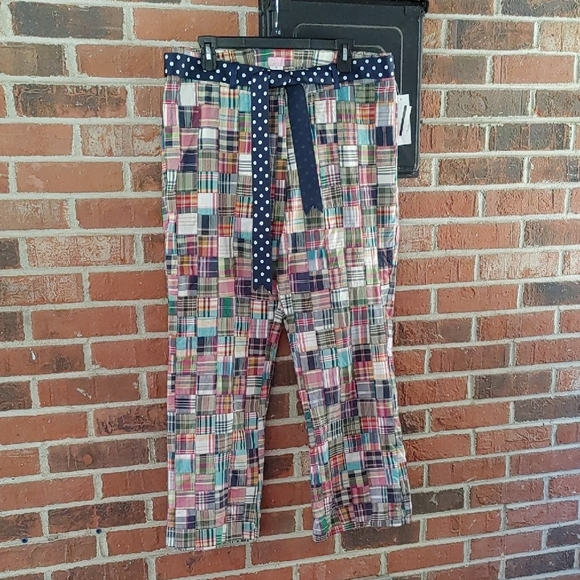 Molly B | Pants & Jumpsuits | Molly B Cotton Madras Patchwork Flare Leg ...